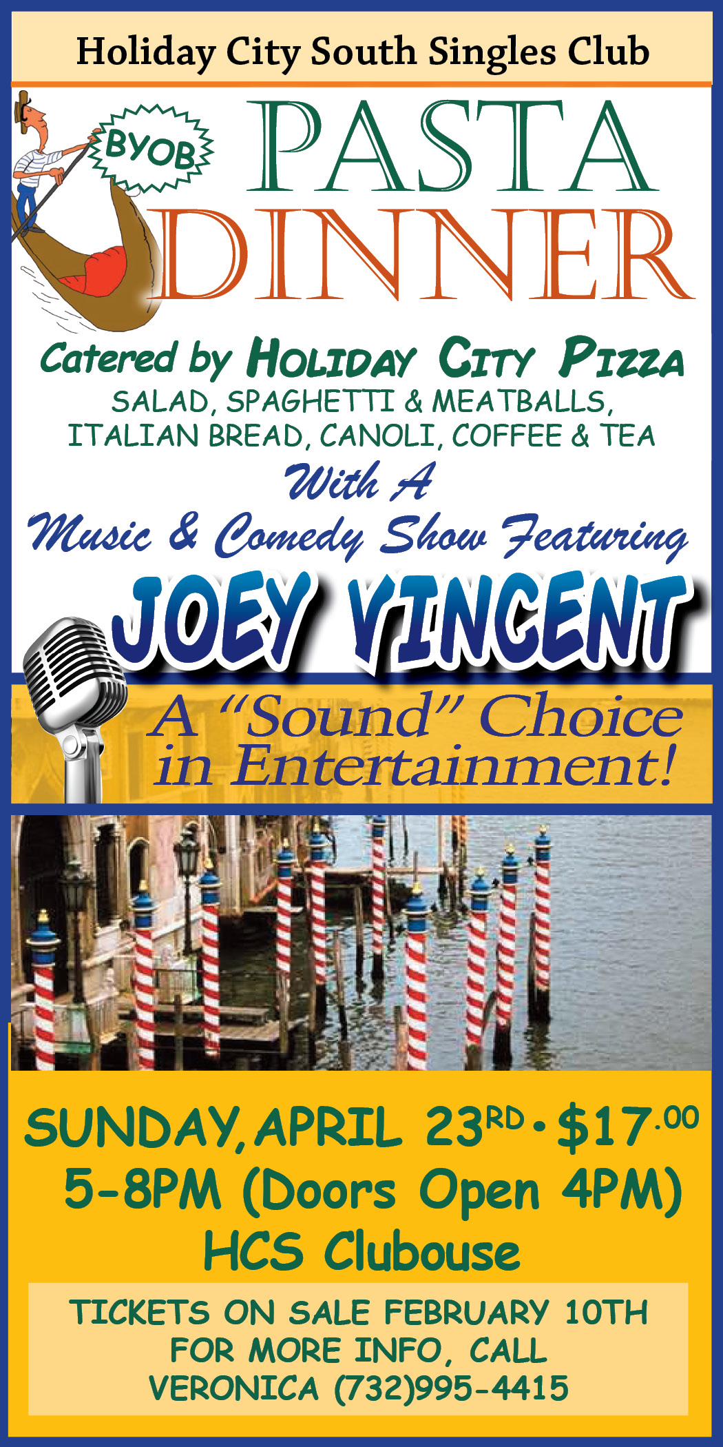 5p Pasta Dinner with Joey Vincent Show