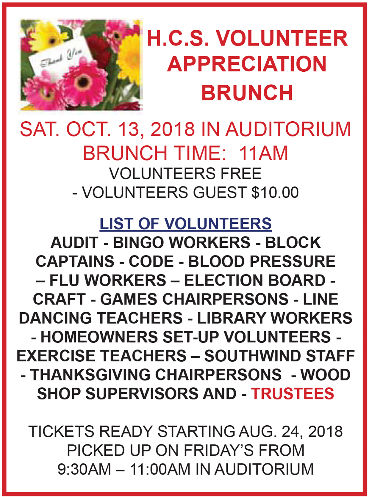 11a Volunteer Appreciation Brunch