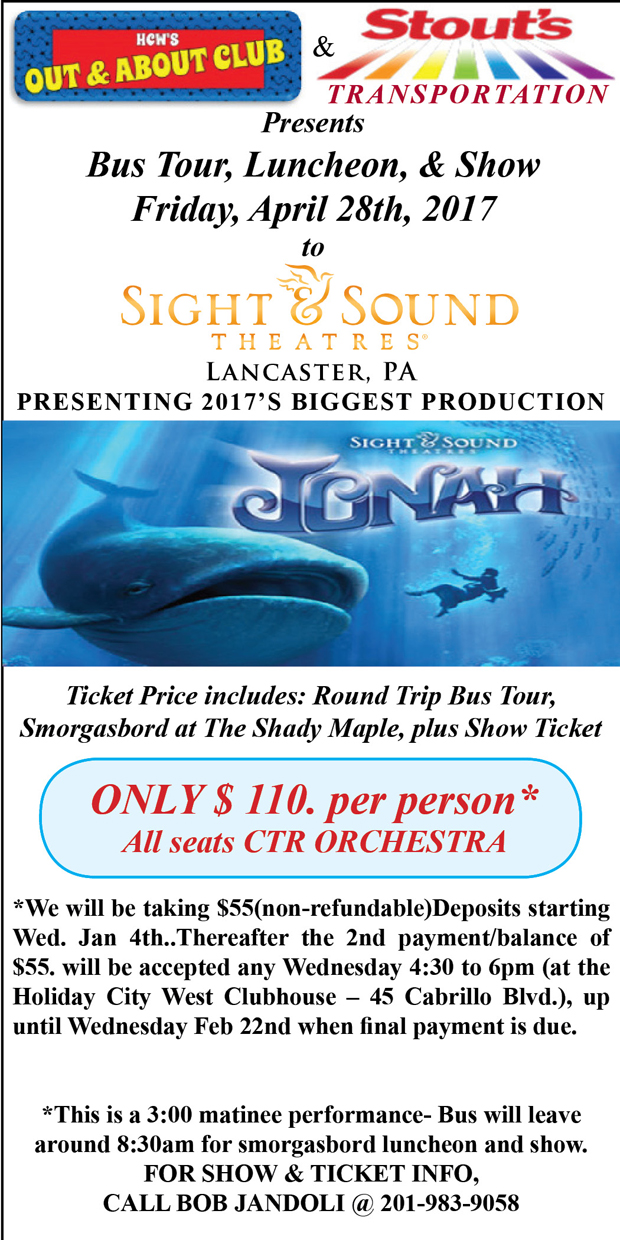 Bus Trip to Sight & Sound Theatre Presents "Jonah"